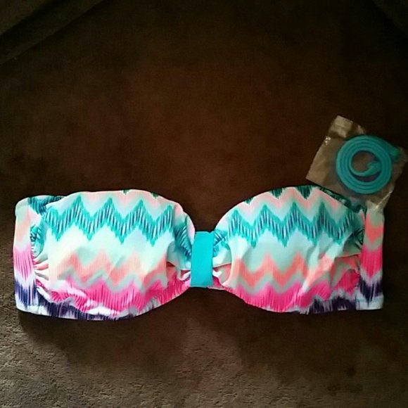PINK Victoria's Secret | Swim | New Vs Pink Swim Bandeau Bikini Top S ...